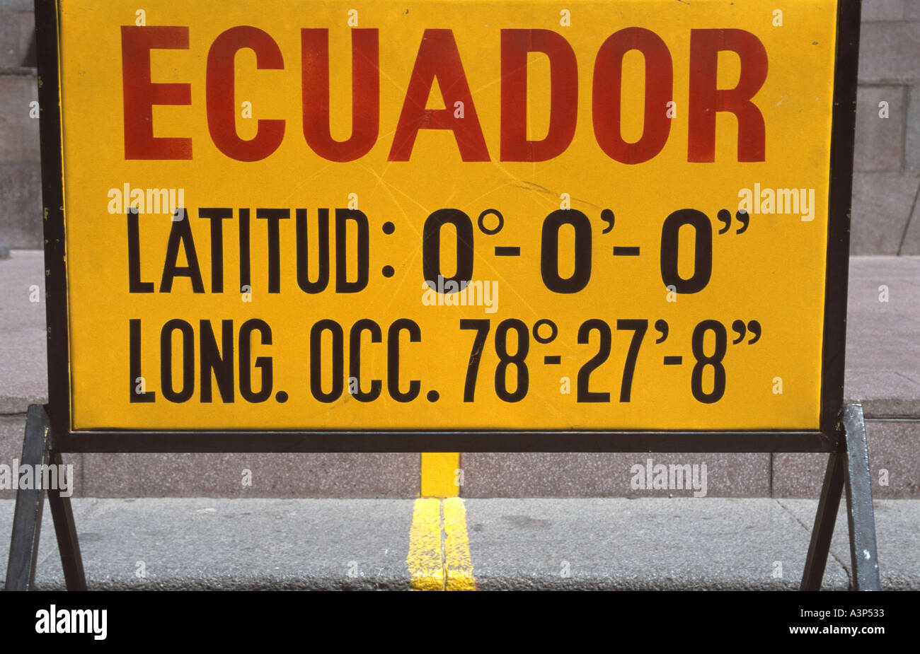 On the equator, Ecuador Stock Photo - Alamy