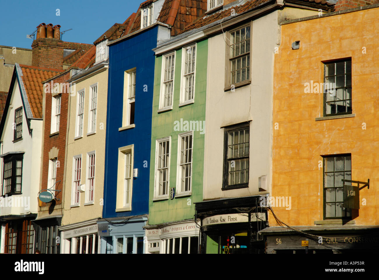 Colourful Buildings in Colston Street, Bristol, Gloucestershire ...