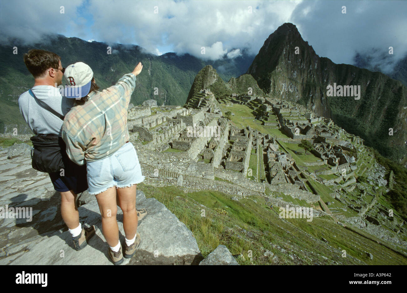 Tourists in Machu Pichu, Peru Stock Photo - Alamy