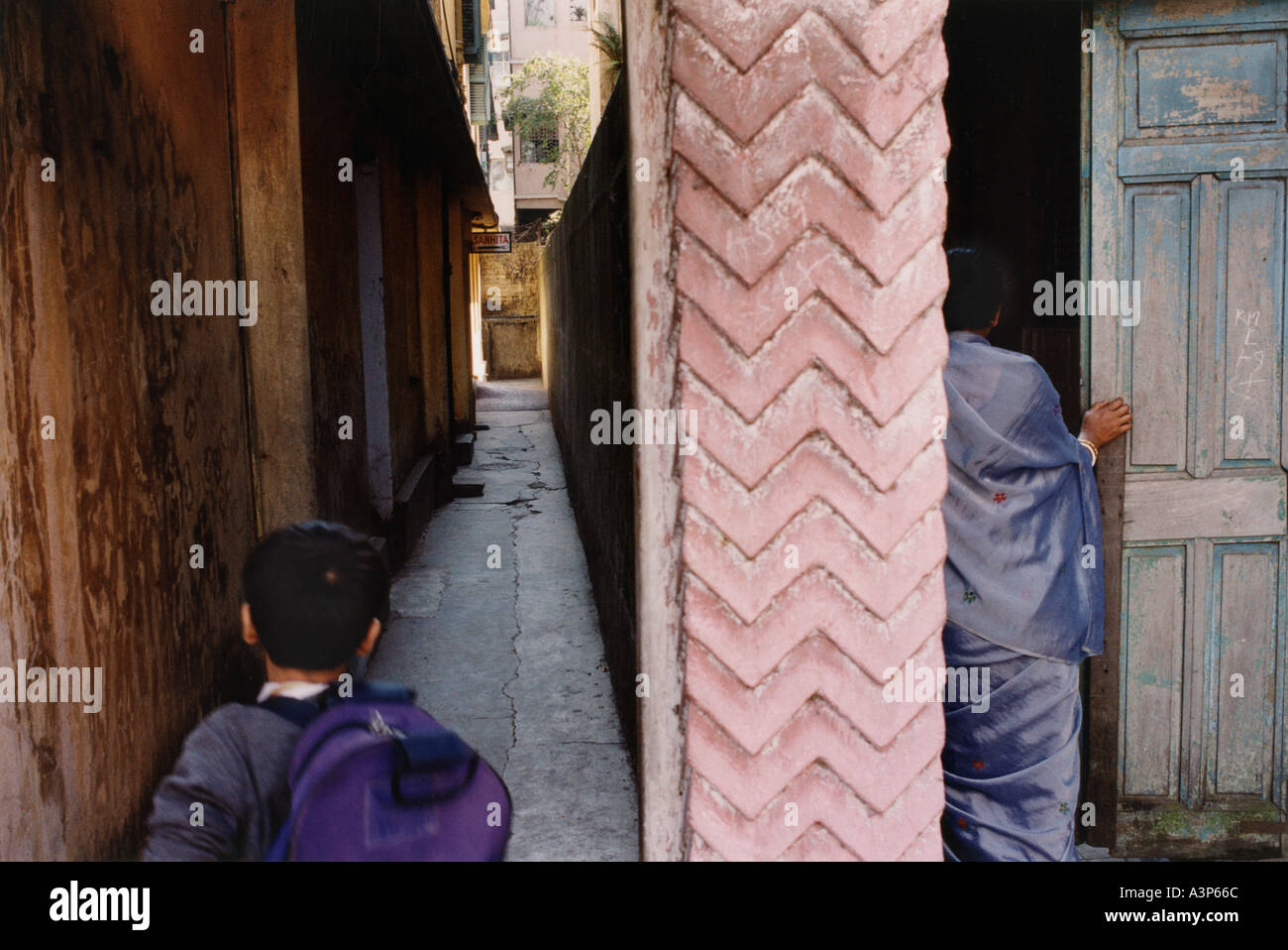 A children boy in a alley Stock Photo - Alamy
