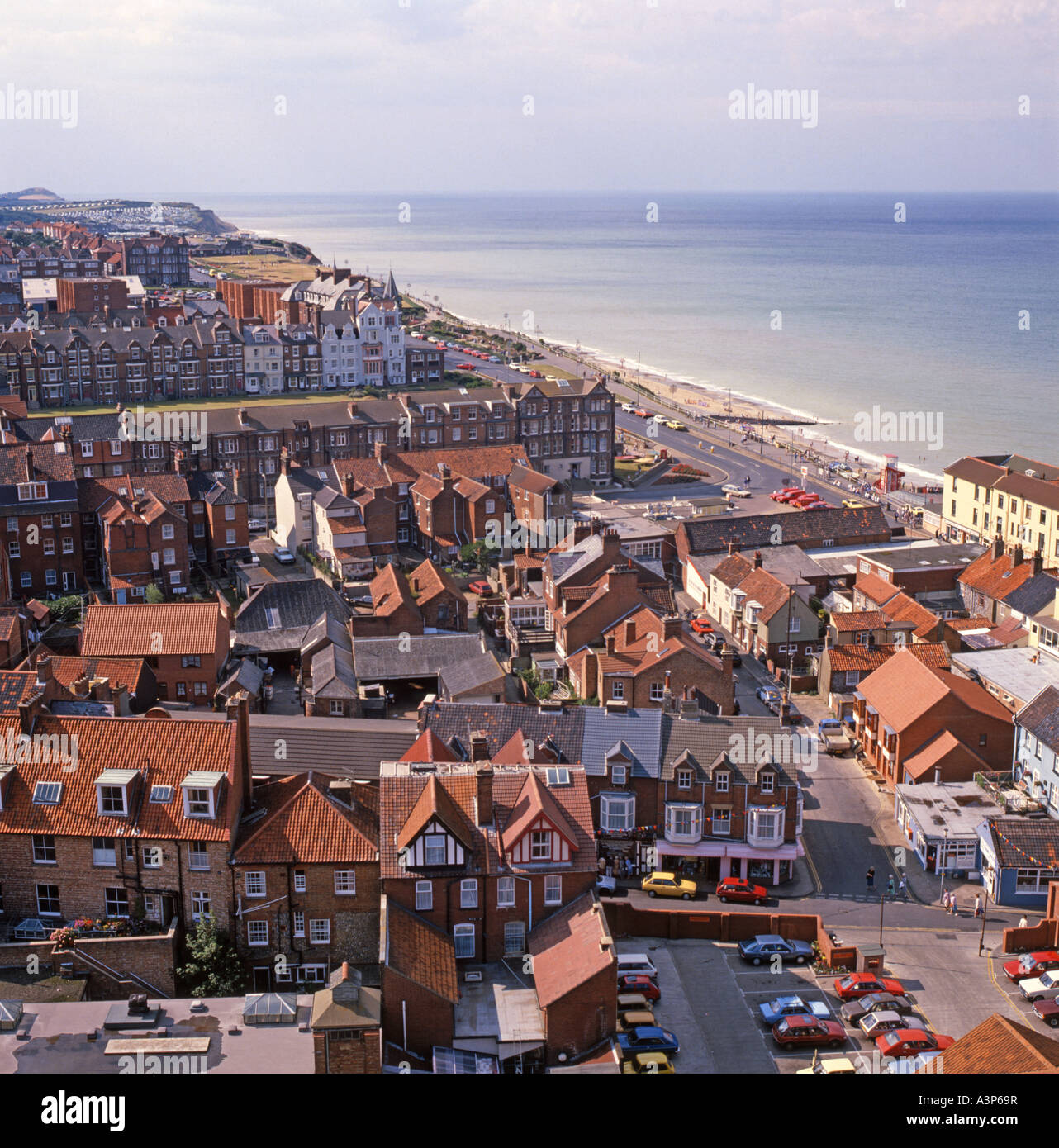 Cromer, Norfolk, England, UK, from the church tower, 1988 Stock Photo ...