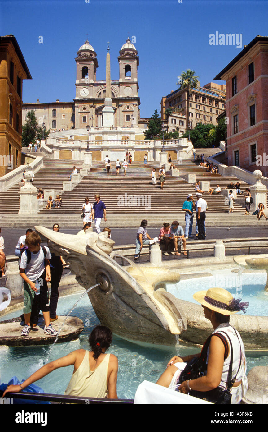 Italy Rome Spanish Stairs Stock Photo - Alamy