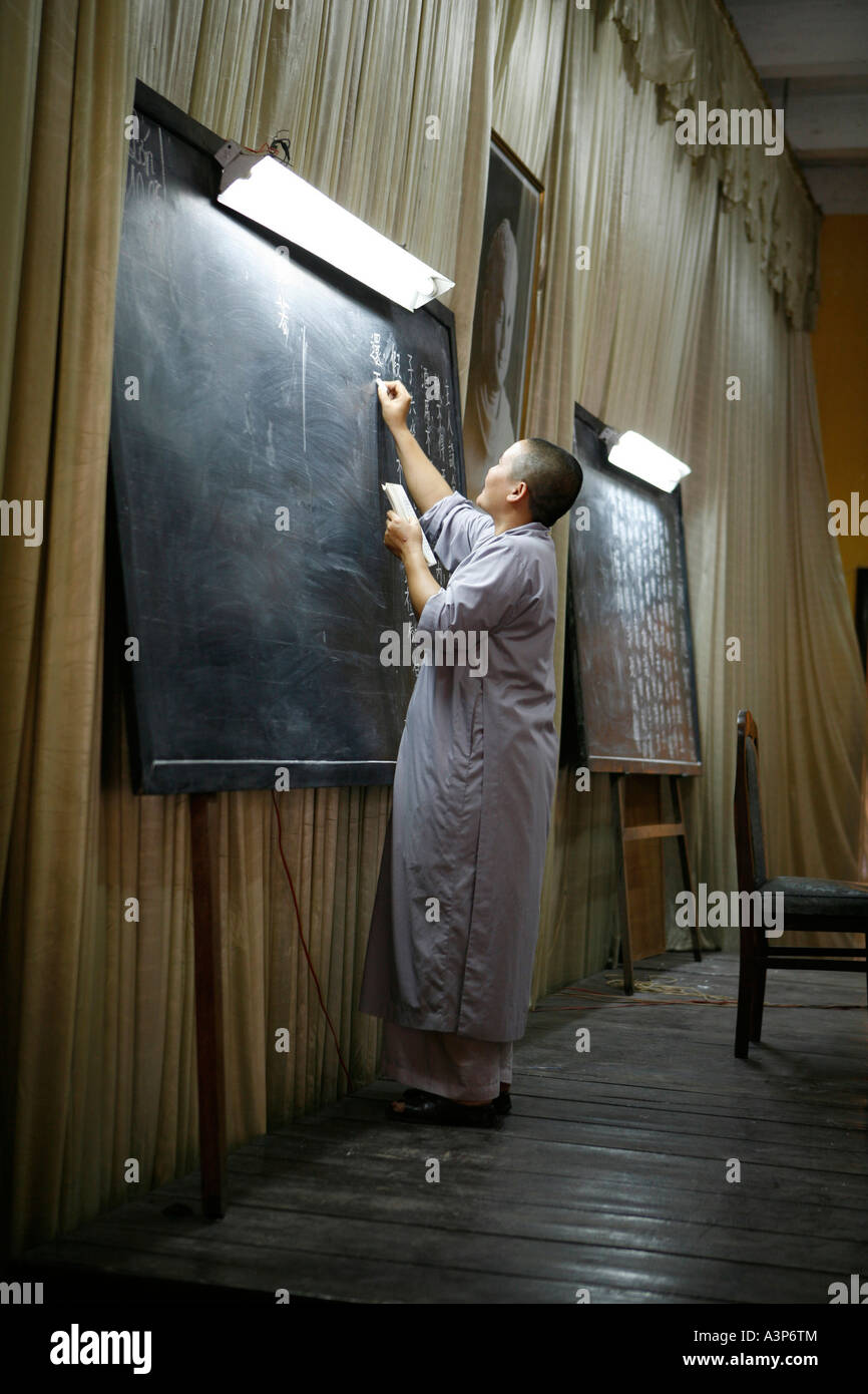 Buddhist teacher at a Buddhist temple school in Ho Chi Minh City ...