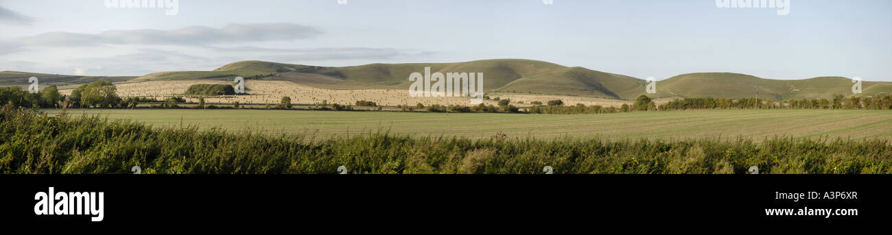 Panoramic view of hills near Devizes, Wiltshire, England, UK Stock ...