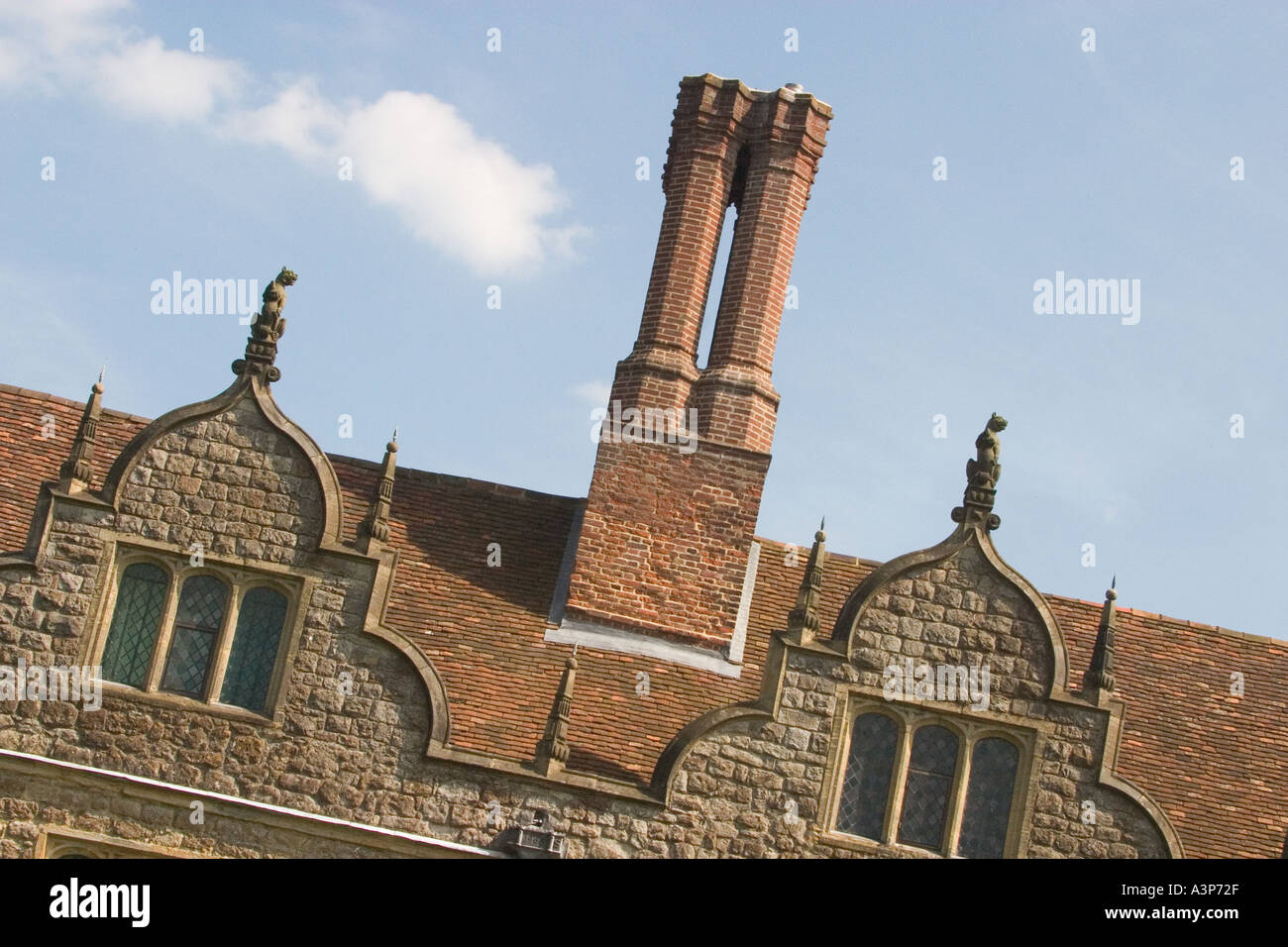 Tudor chimneys - Knole House and Deer Park Kent UK Stock Photo - Alamy