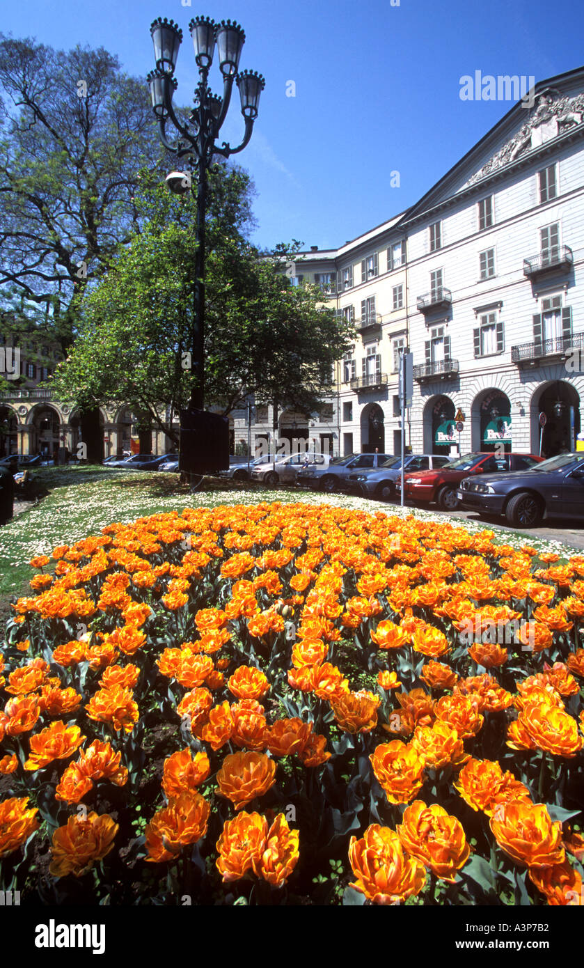 The Gardens of Piazza Carlo Felice Turin Italy Stock Photo - Alamy