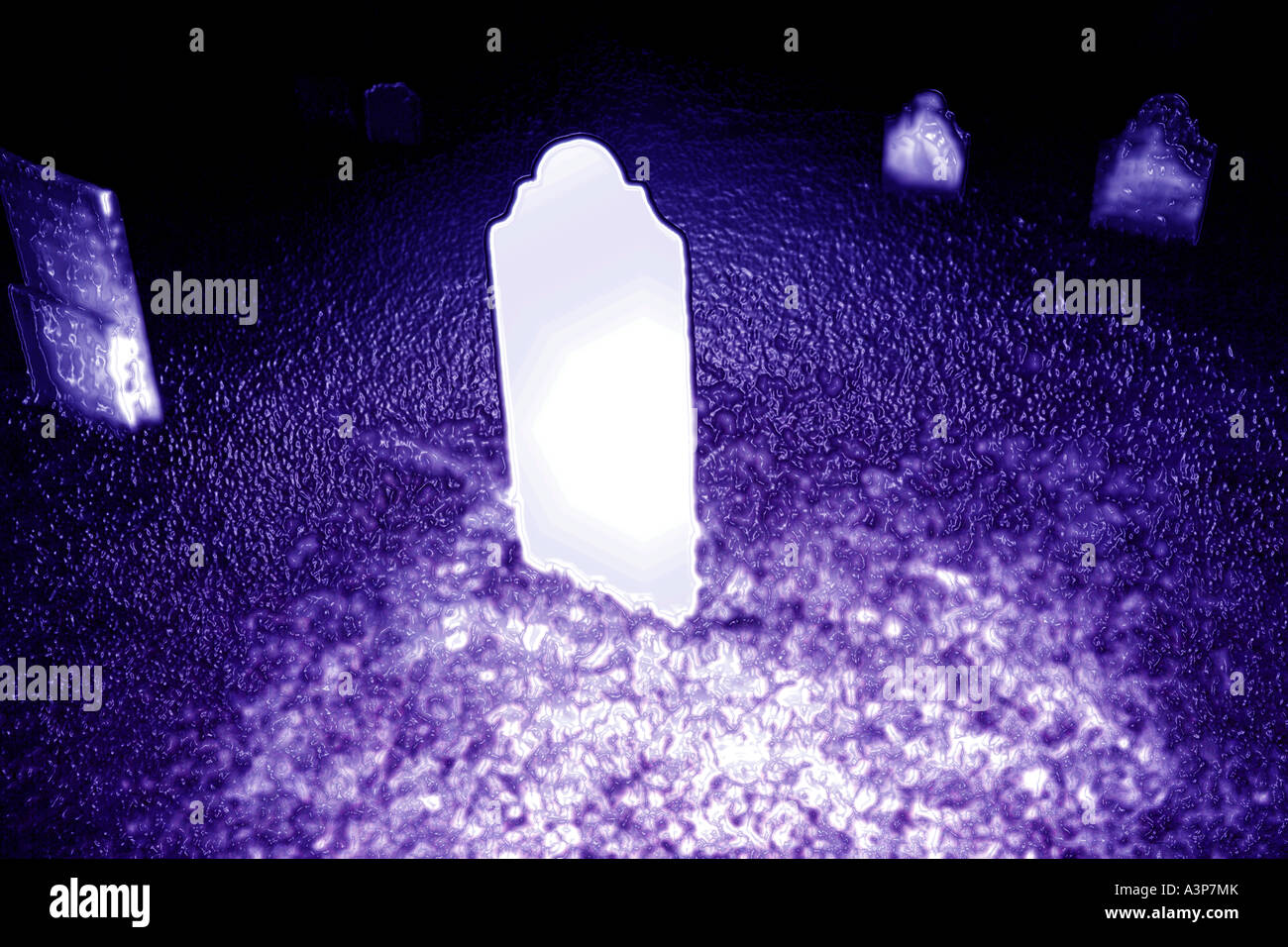 Cemetery in Purple Stock Photo - Alamy