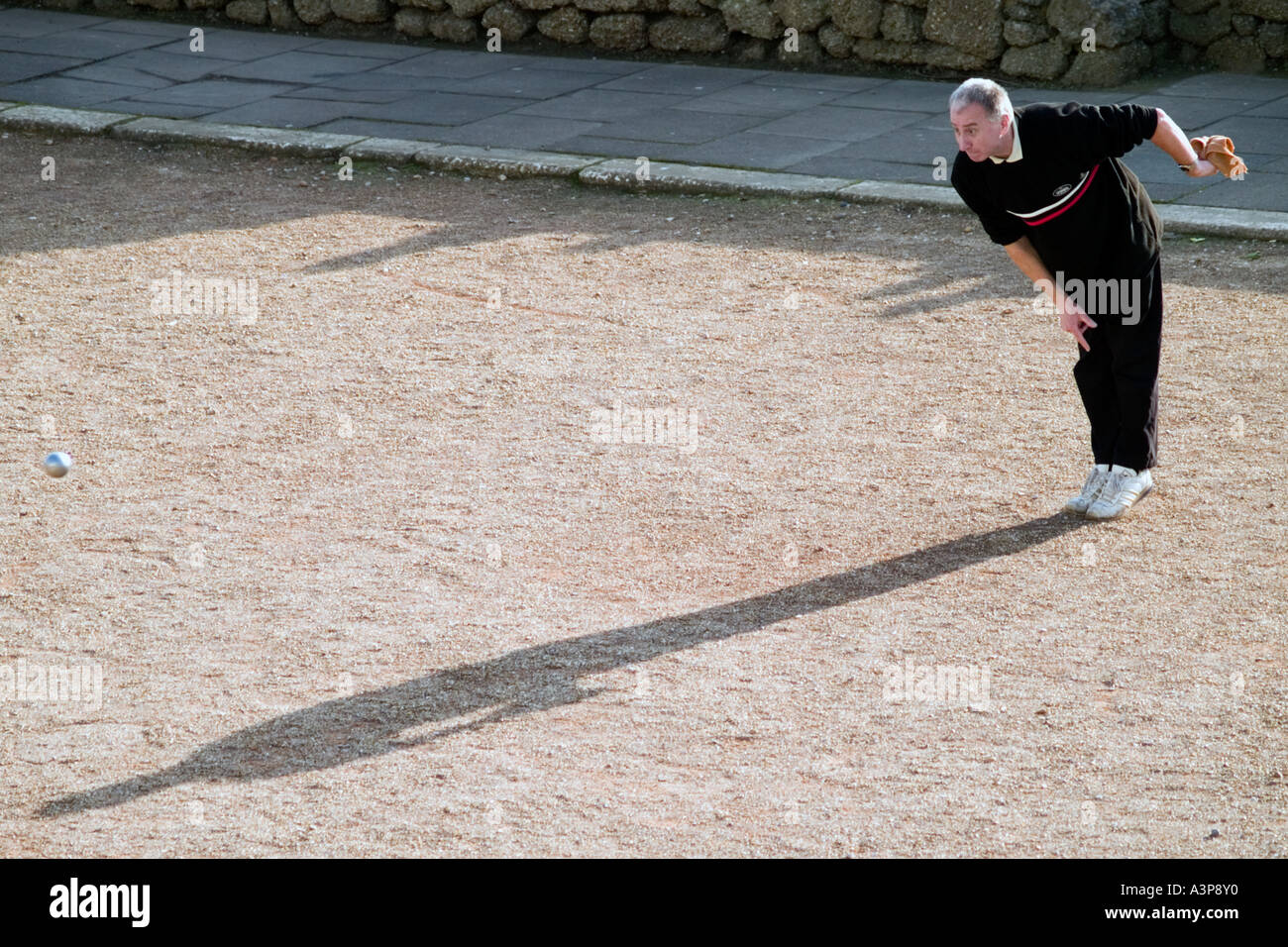 Petanque - The French Game of Boule - on Brighton seafront Stock Photo ...