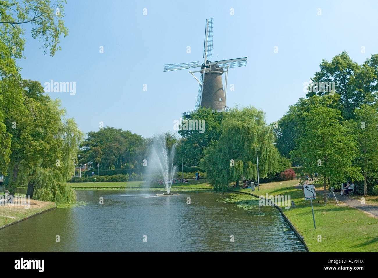 Valk Windmill (Molen de |Valk), Leiden, The |Netherlands Stock Photo ...