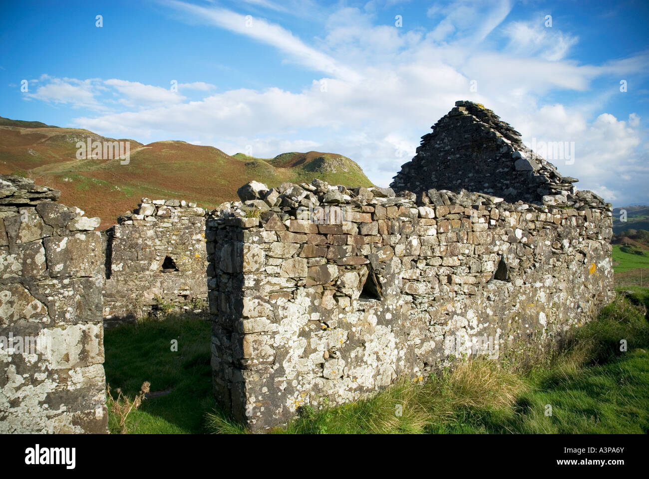 stone ruins of old croft house, Kerrera Island, Scotland Stock Photo ...