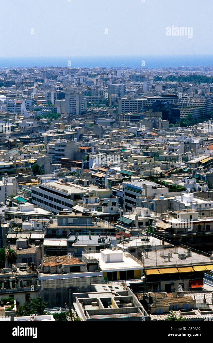 Aerial view of Athens Greece Stock Photo - Alamy