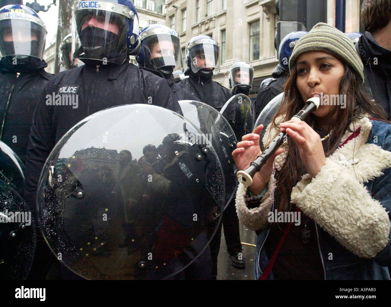 May Day protests London UK 2001 Stock Photo - Alamy