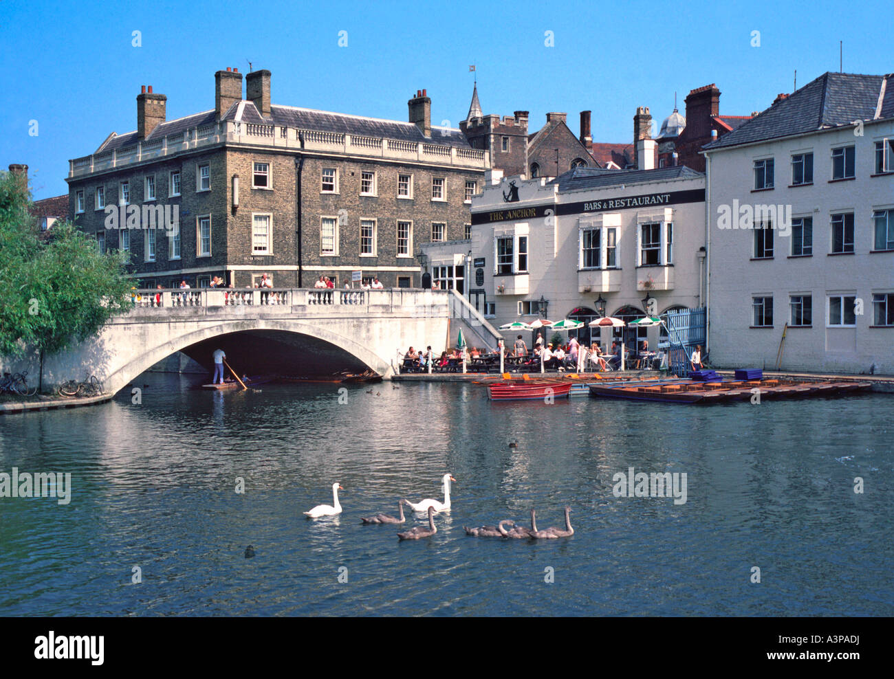 Silver Street Bridge, Cambridge, Cambridgeshire, UK Stock Photo - Alamy