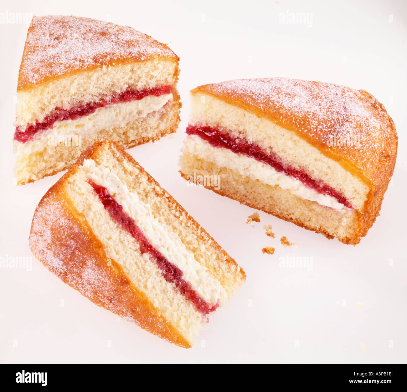 VICTORIA SPONGE CAKE SLICES Stock Photo - Alamy