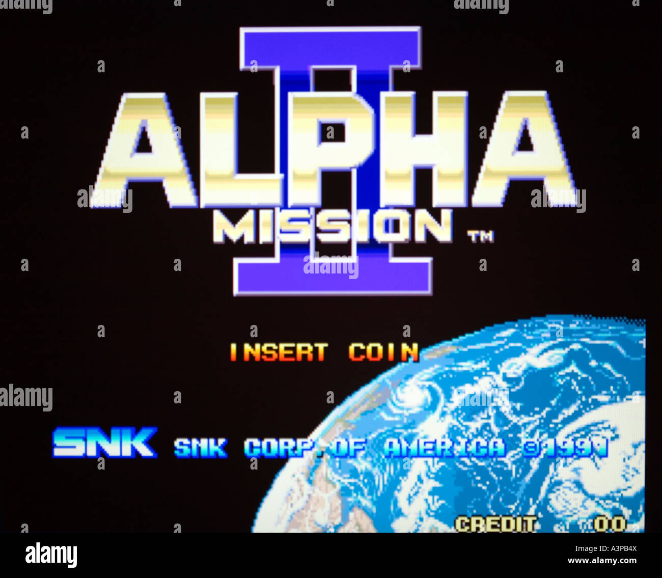 Alpha Mission II 2 SNK Corp 1991 vintage arcade videogame screenshot EDITORIAL USE ONLY Stock ...
