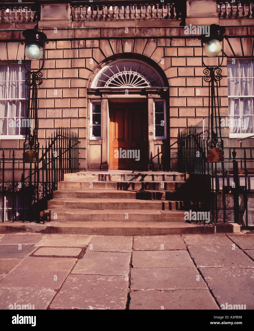 Entrance to Bute House, Charlotte Square, Edinburgh, Scotland Stock ...