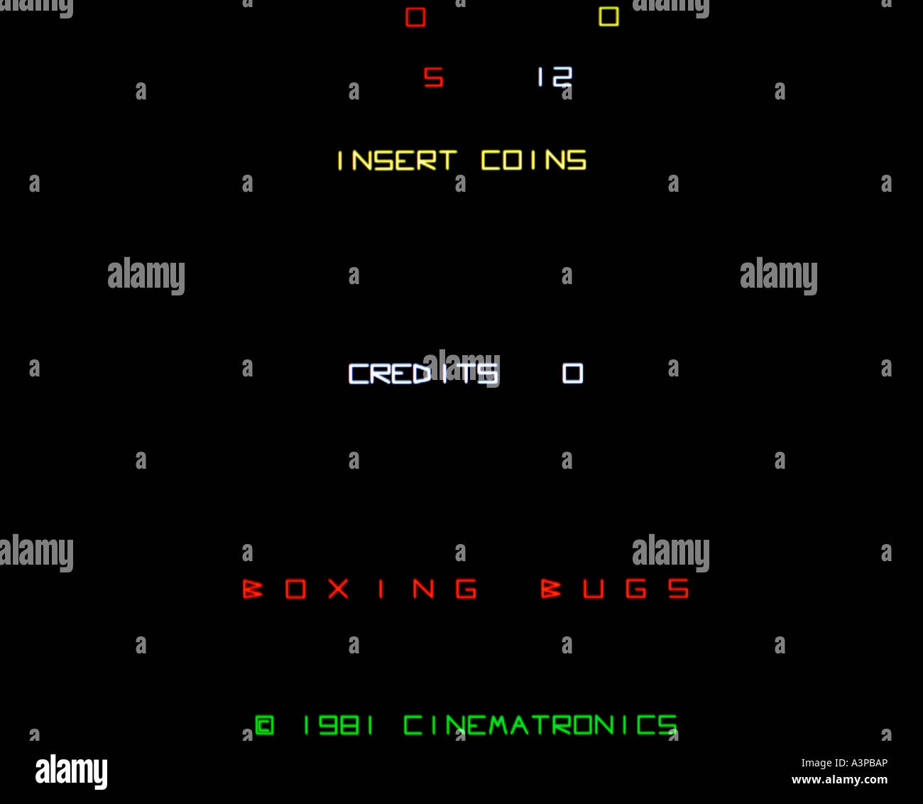 Boxing Bugs Cinematronics 1981 vintage vector graphic arcade videogame ...