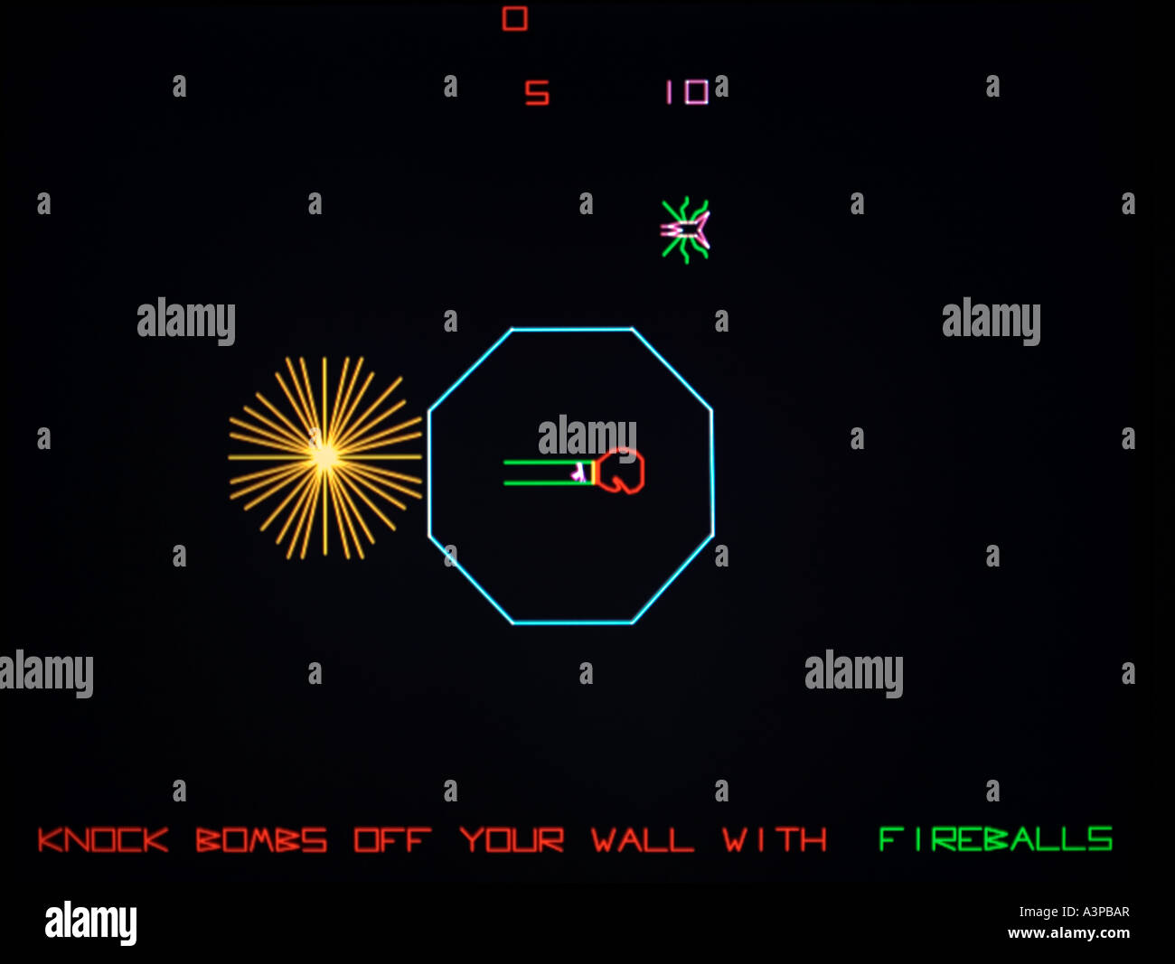 Boxing Bugs Cinematronics 1981 vintage vector graphic arcade videogame ...