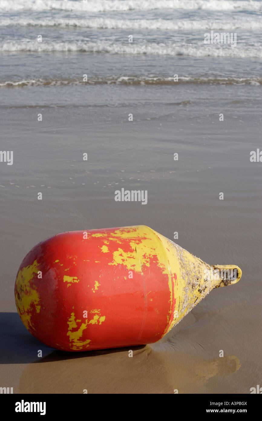 Navigation buoy washed up on Spanish beach Stock Photo - Alamy
