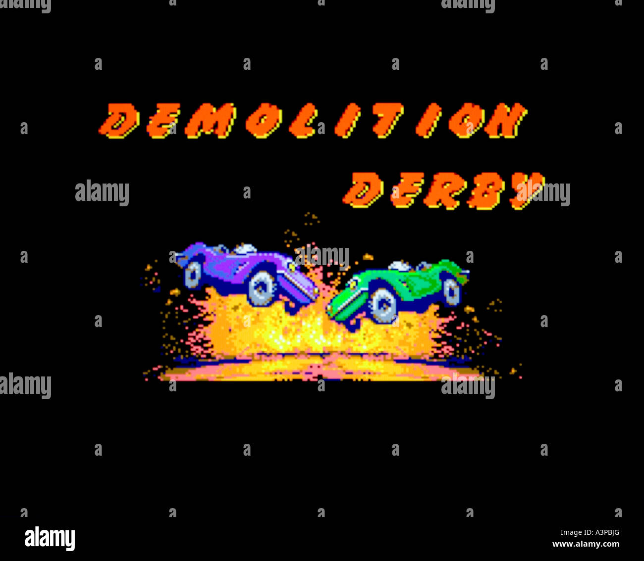 Demolition Derby Bally Midway 1984 vintage arcade videogame screenshot ...