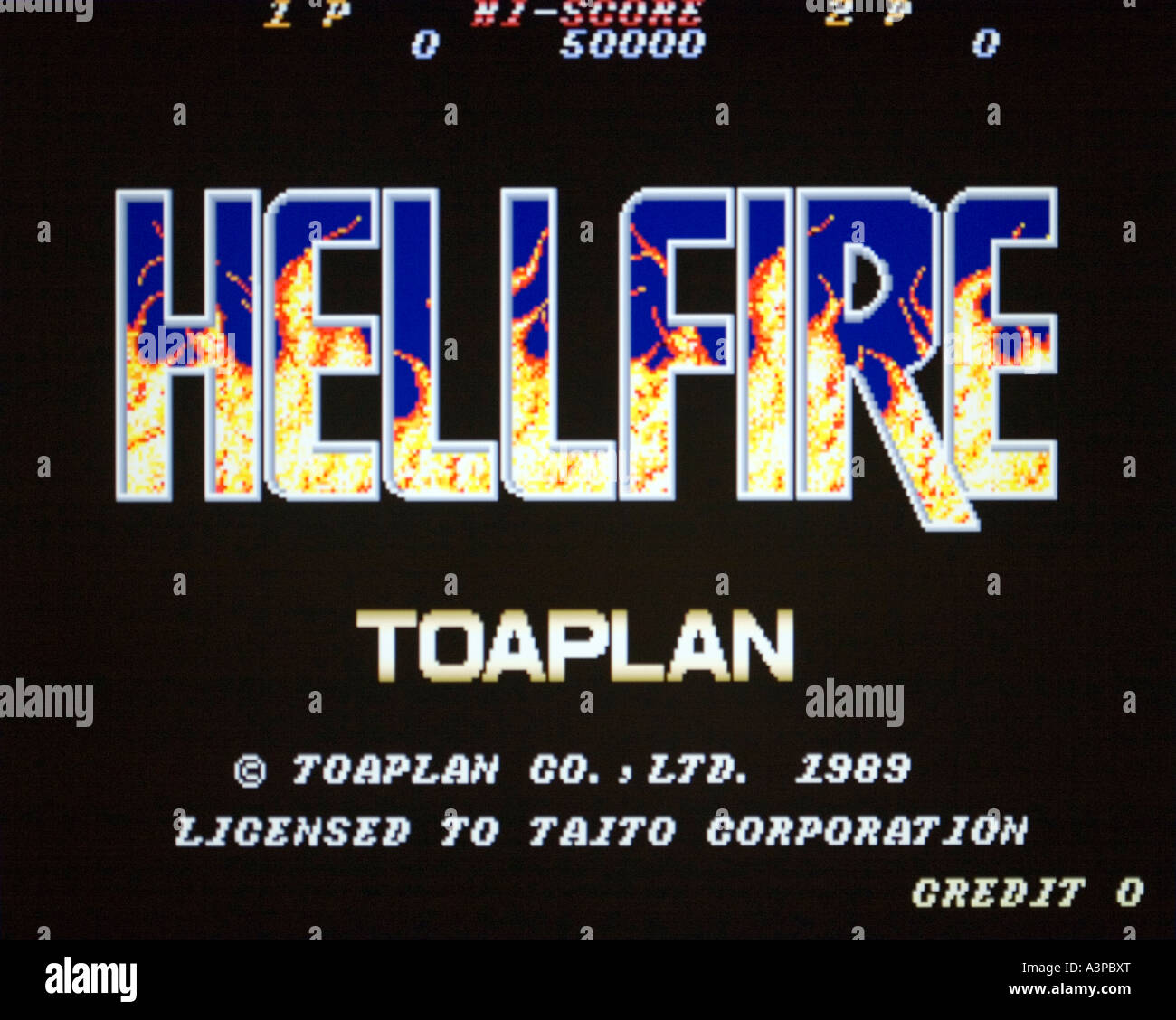 Hellfire Toaplan Co Ltd Taito Corp 1989 vintage arcade videogame screenshot EDITORIAL USE ONLY ...
