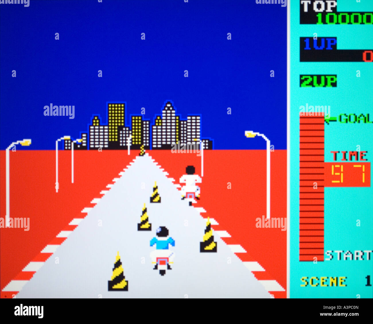 Kick Rider Universal 1984 vintage arcade videogame screenshot EDITORIAL ...