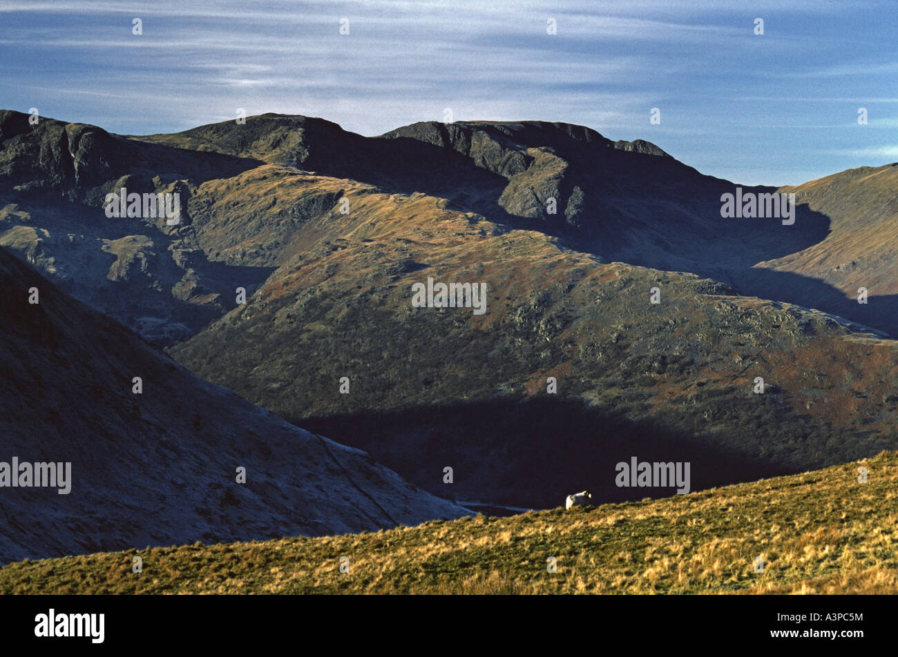 The Helvellyn Range from Saint Sunday Crag. Lake District National Park ...