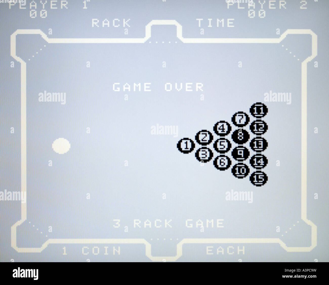 Pool vintage arcade videogame screenshot EDITORIAL USE ONLY Stock Photo ...