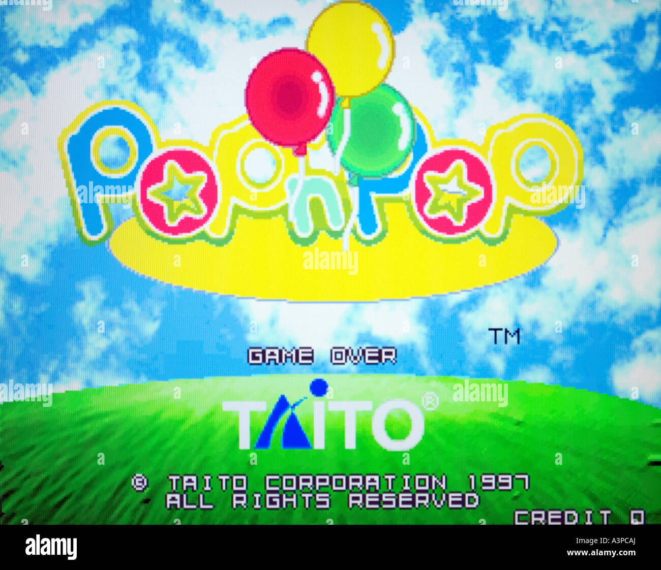 Pop n Pop Taito Corp 1997 vintage arcade videogame screenshot EDITORIAL ...