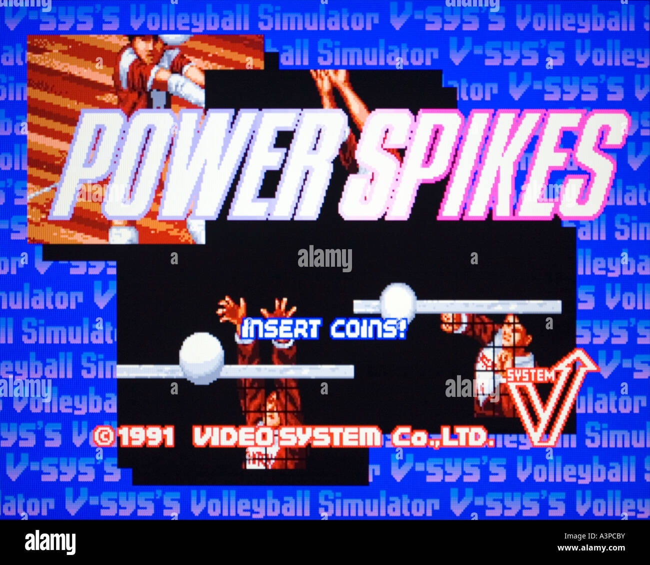 Power Spikes Video System Co Ltd 1991 vintage arcade videogame ...