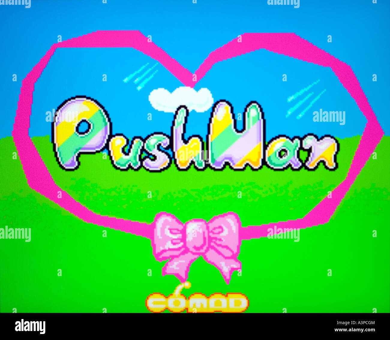 Pushman Comad 1990 vintage arcade videogame screenshot EDITORIAL USE ...