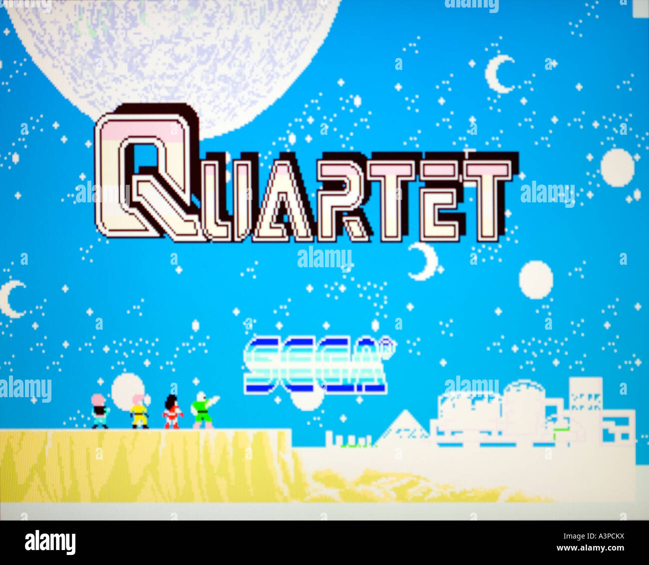 Quartet Sega 1986 vintage arcade videogame screenshot EDITORIAL USE ...