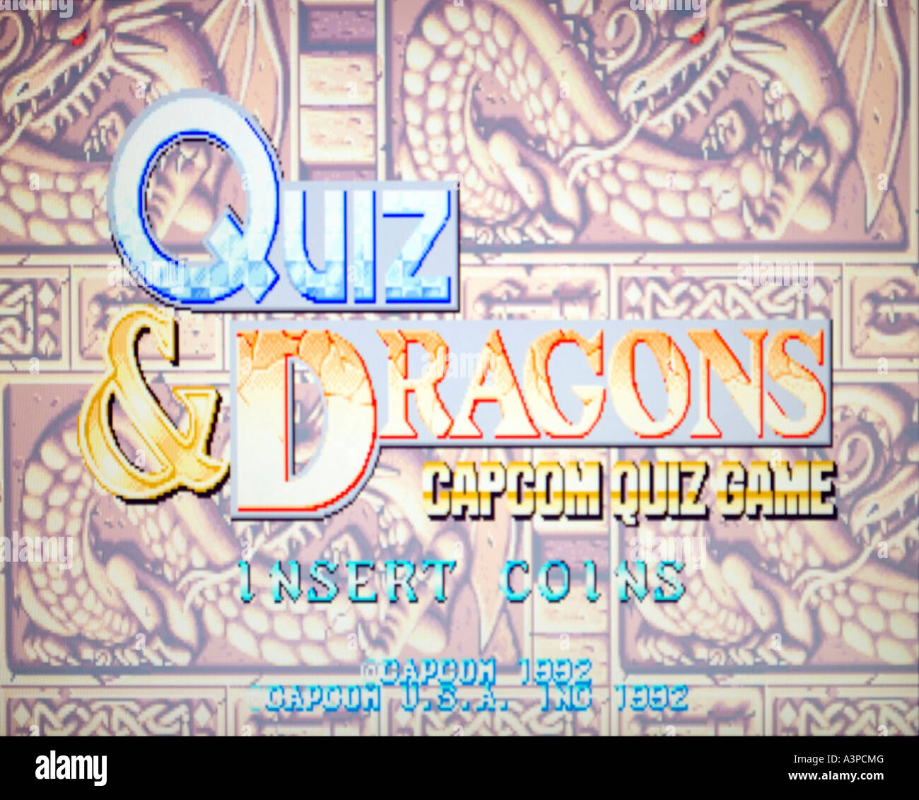 Quiz Dragons Capcom 1992 vintage arcade videogame screenshot EDITORIAL USE ONLY Stock Photo - Alamy