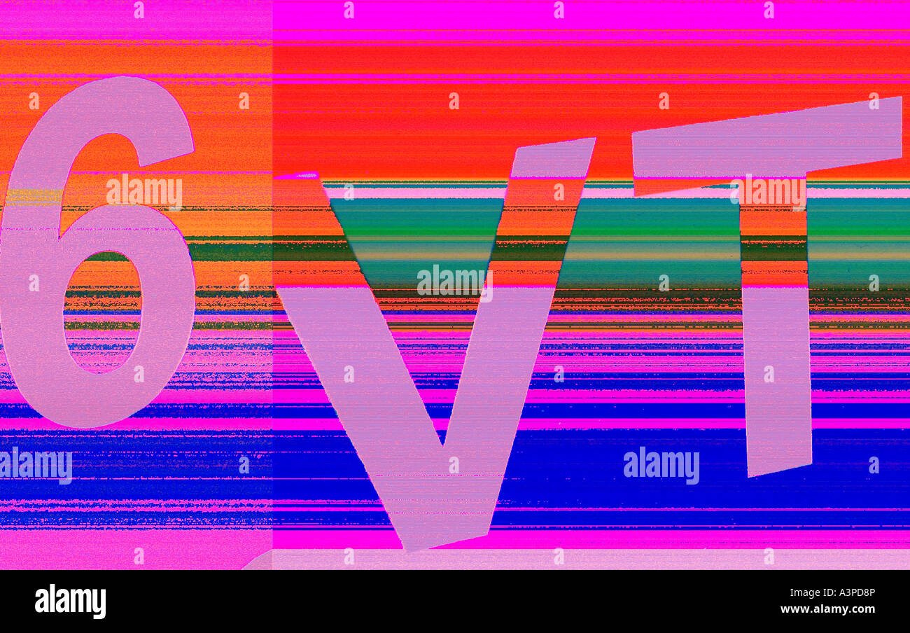 Vivid, distorted lettering Stock Photo - Alamy