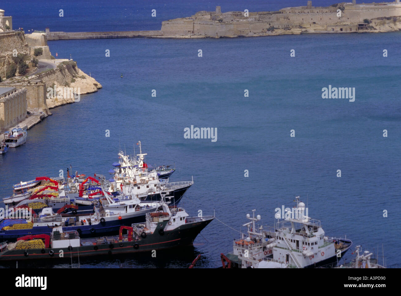 Port of Valleta Malta Valletta Stock Photo - Alamy
