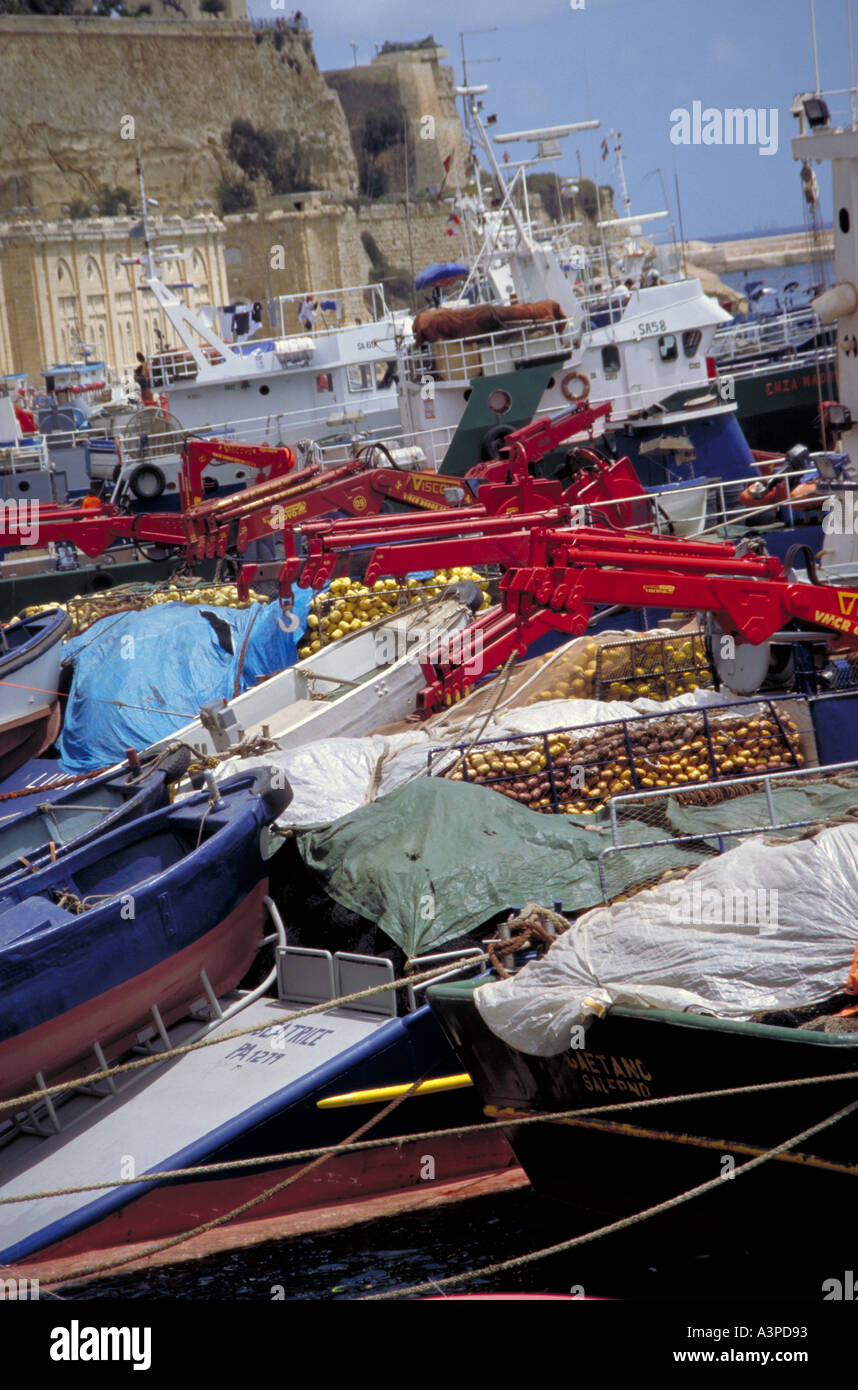 Port of Valleta Malta Valletta Stock Photo - Alamy