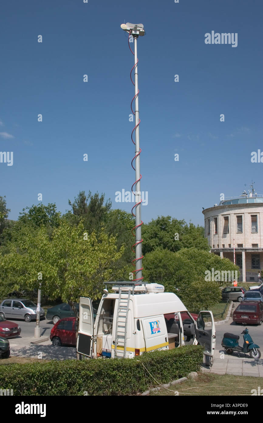 Live broadcast tv antenna transmission transmitter electromagnetic ...