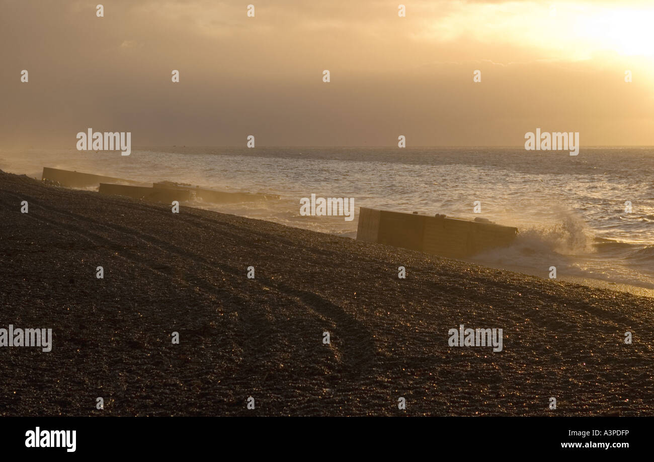 Containers on the shore after the MSC Napoli disaster Stock Photo - Alamy