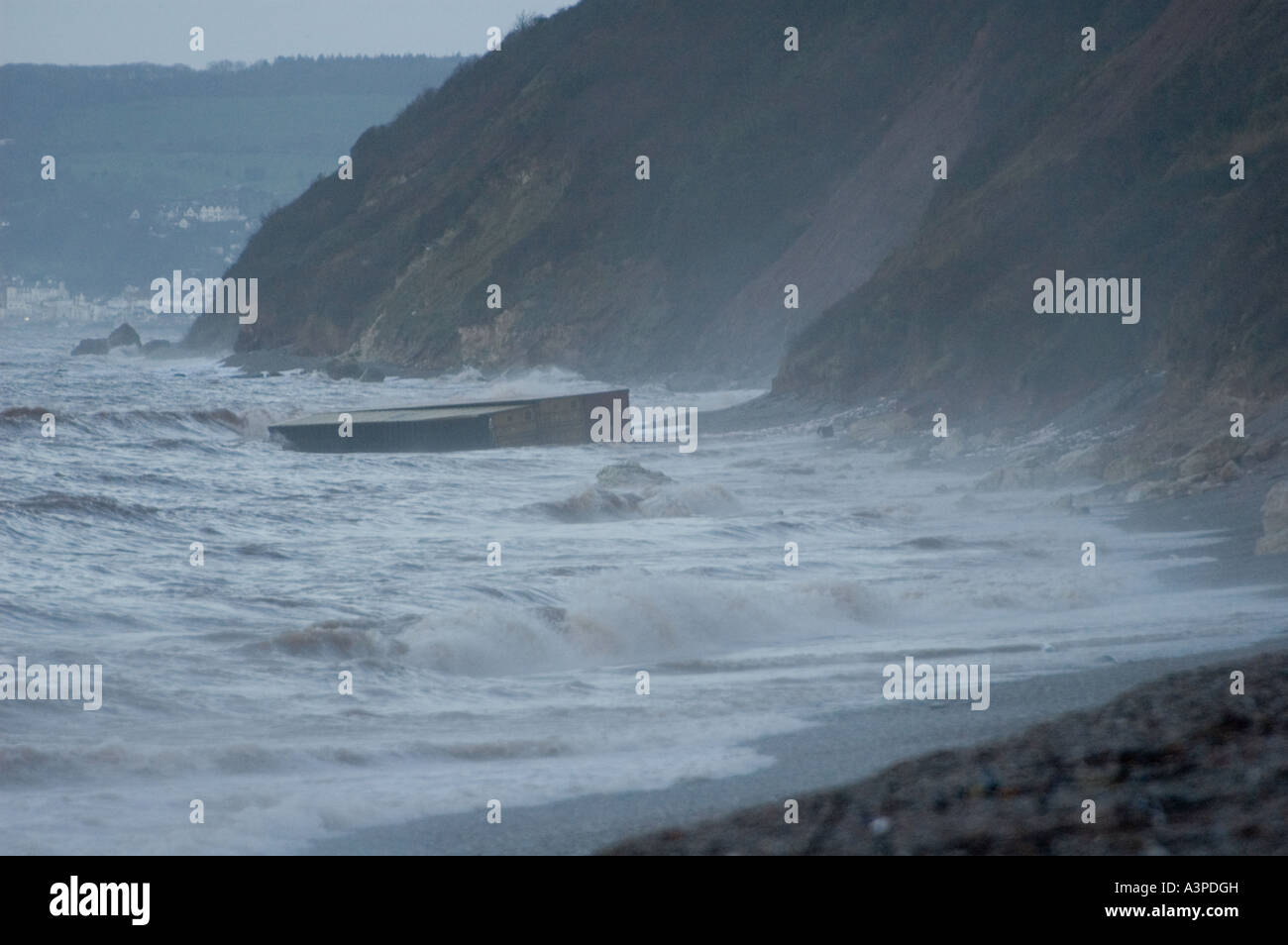 Container ship up on beach hi-res stock photography and images - Alamy