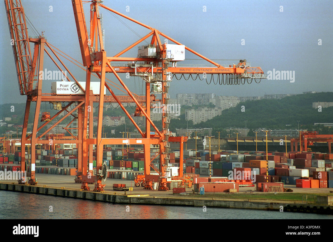 Baltic Container Terminal at the harbour in Gdynia, Poland Stock Photo ...