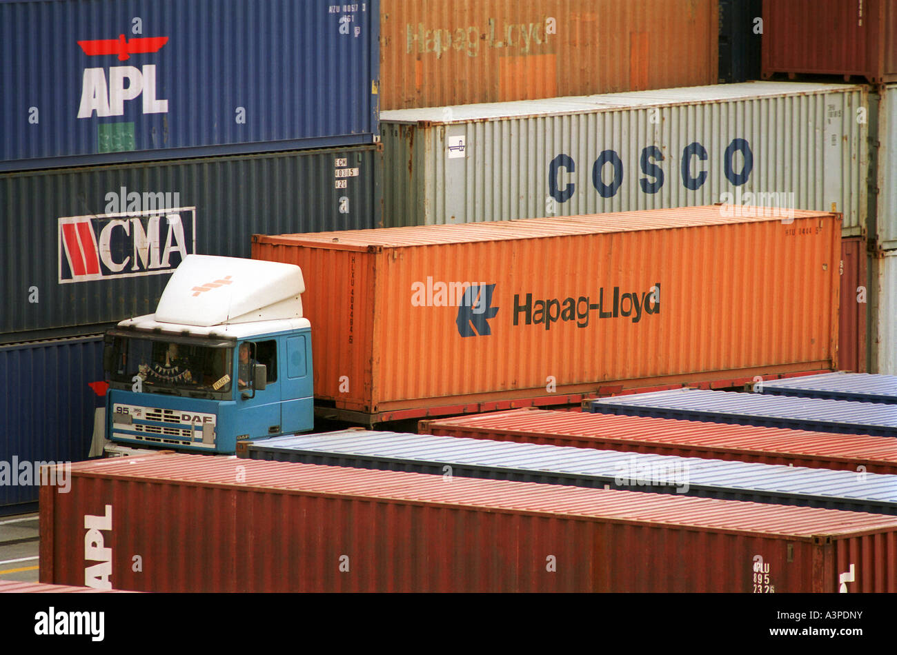 Baltic Container Terminal at the harbour in Gdynia, Poland Stock Photo ...