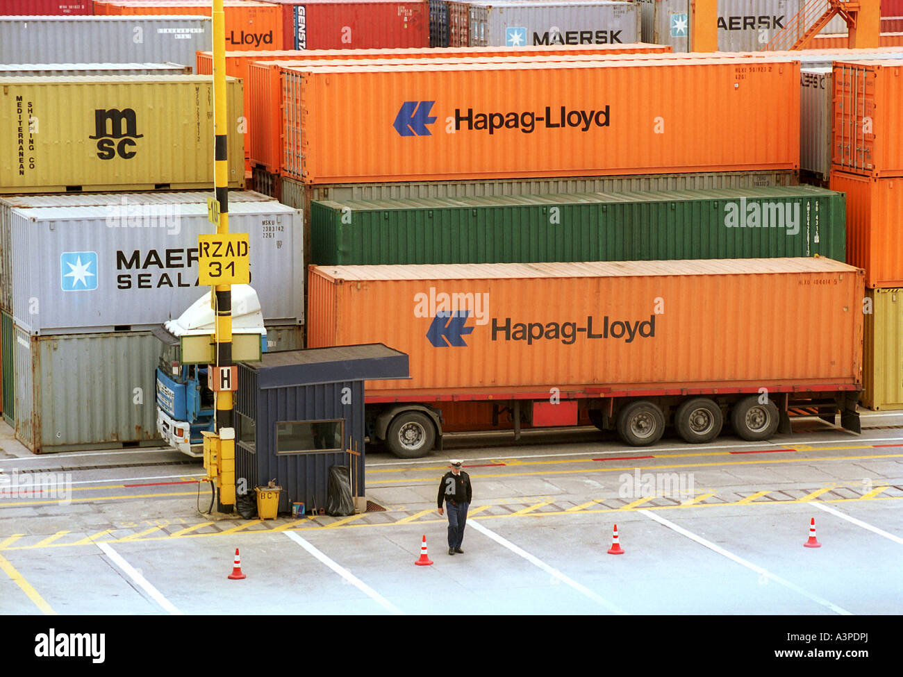 Baltic Container Terminal at the harbour in Gdynia, Poland Stock Photo ...