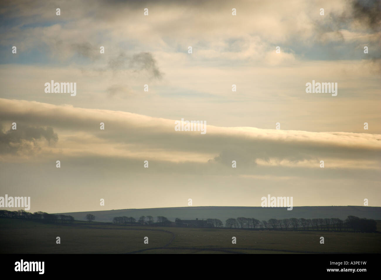 View over the Hope Valley from Mam Tor in the Peak District near ...
