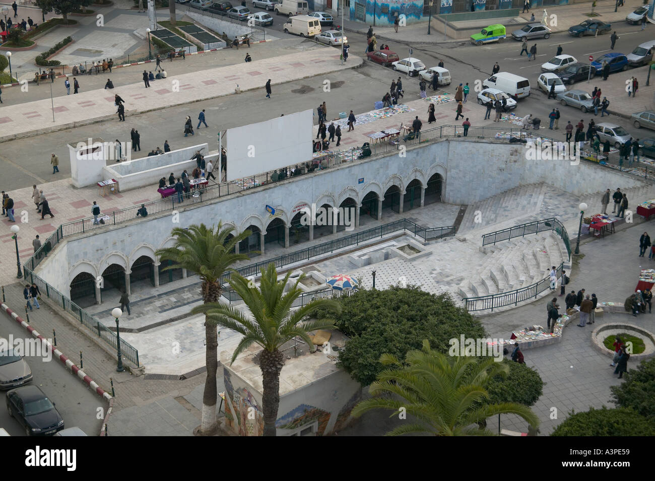 Entrance to metro under construction in Algiers Algeria January 2004 ...