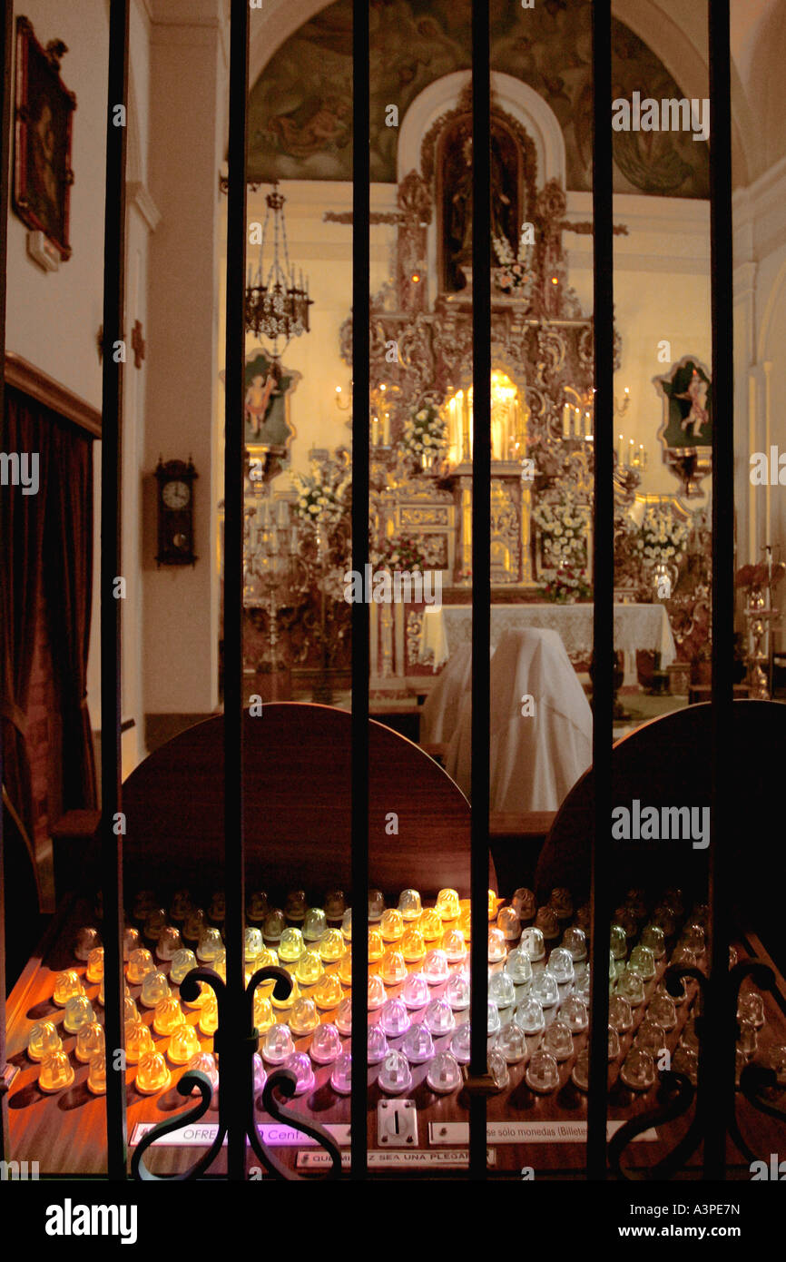 nun praying inside church, Granada, spain Stock Photo - Alamy