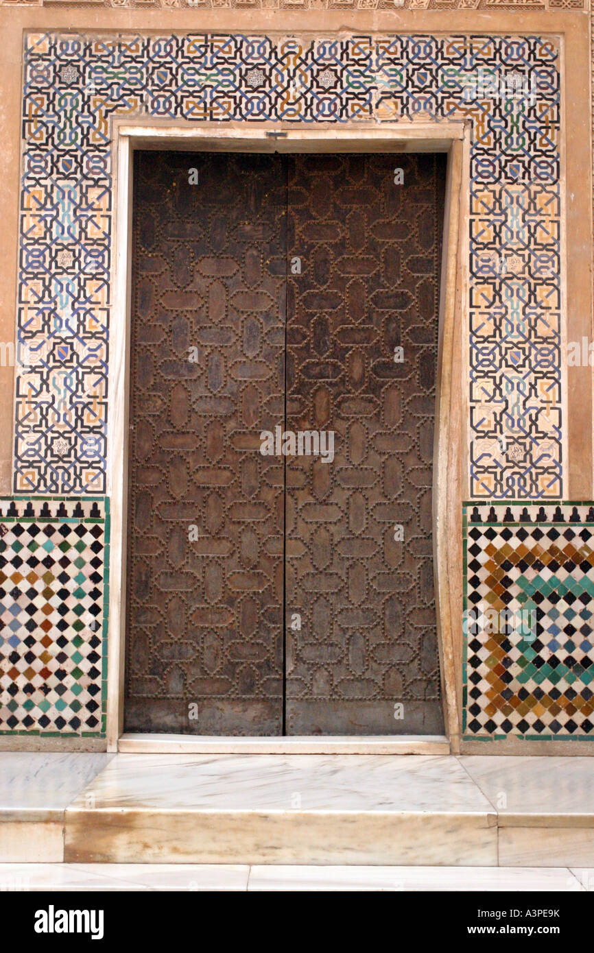 detail of door,Alhambra, Granada, Spain Stock Photo - Alamy