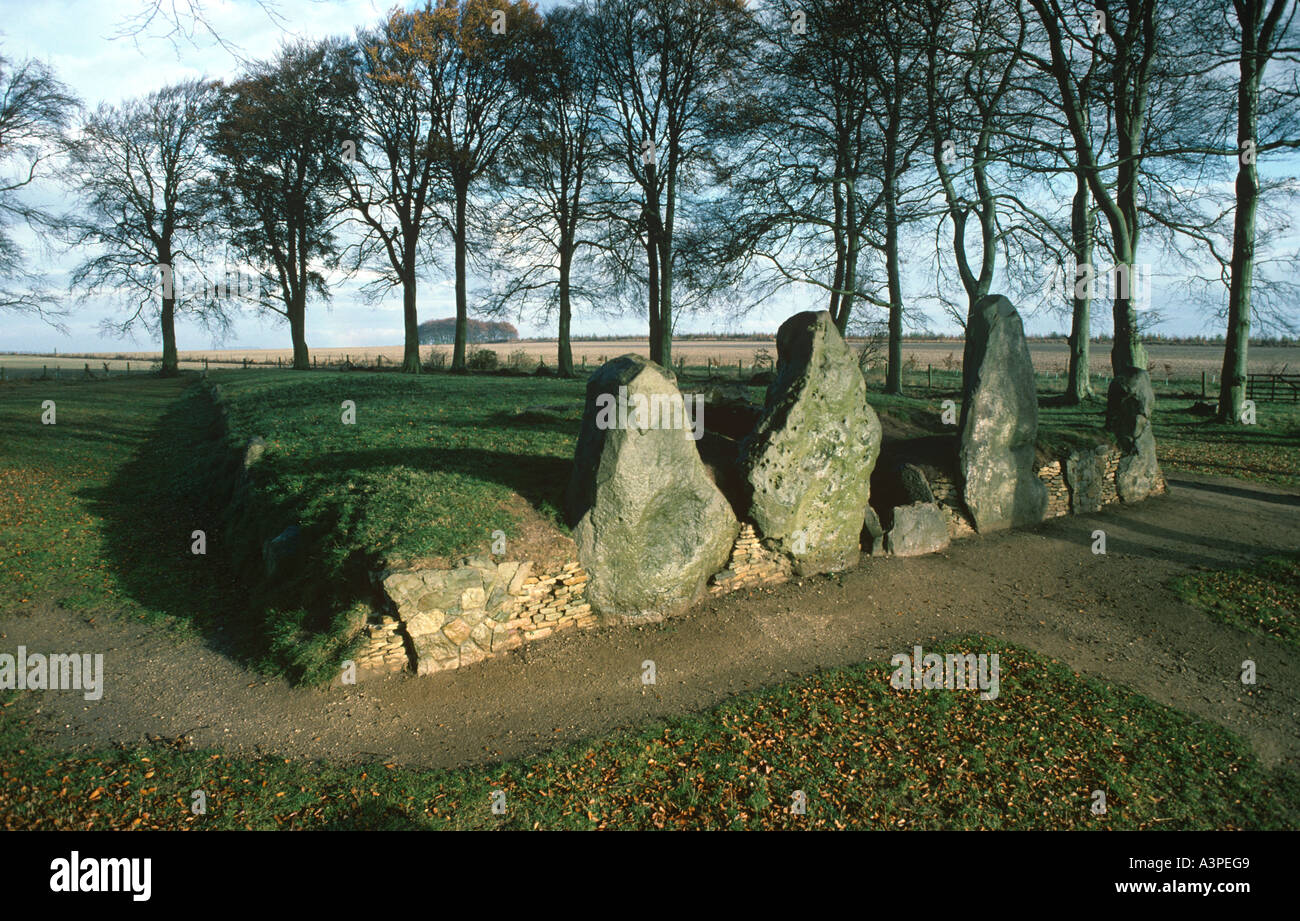 Waylands Smith passage grave 185 foot long passage grave with 4 tall ...