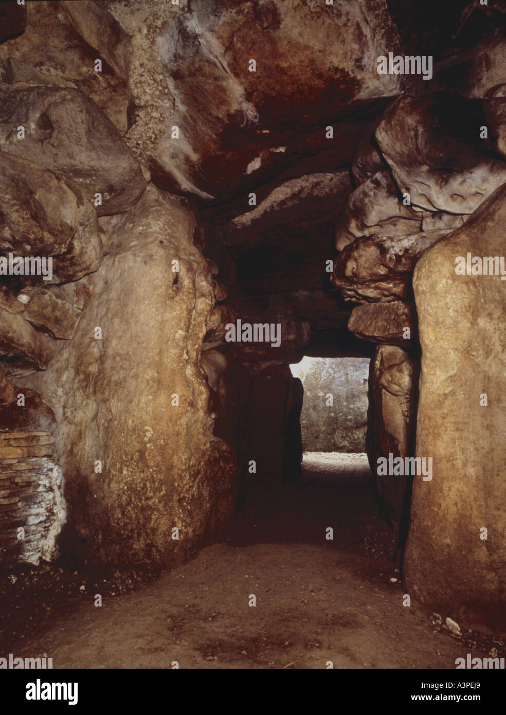 Interior of the West Kennet Long Barrow South of Avebury Wiltshire ...