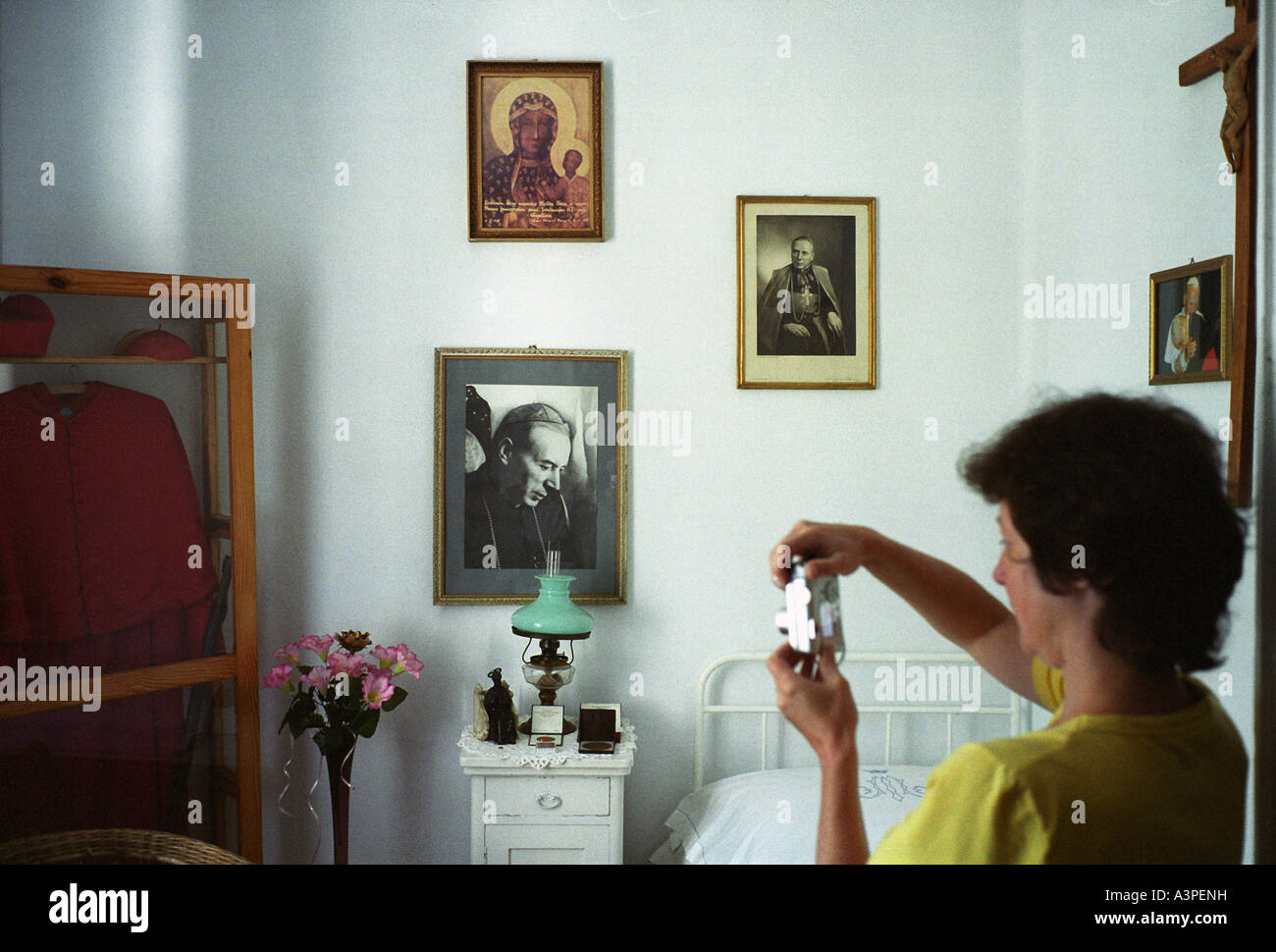 Room of Cardinal Stefan Wyszynski the Primate of Poland in a cloister ...