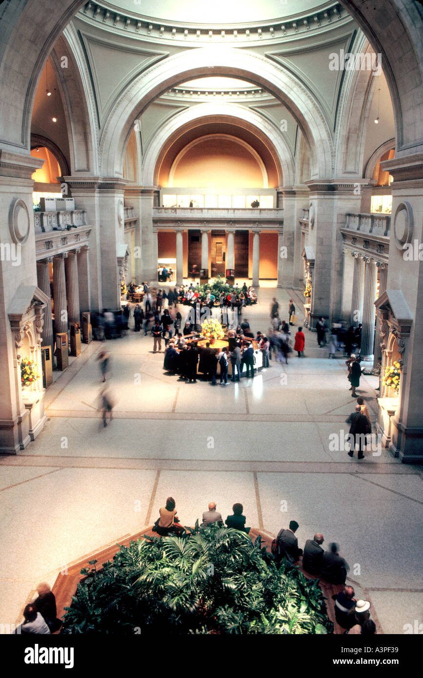 New York NY USA, Metropolitan Museum, Central Hall Interior View From ...